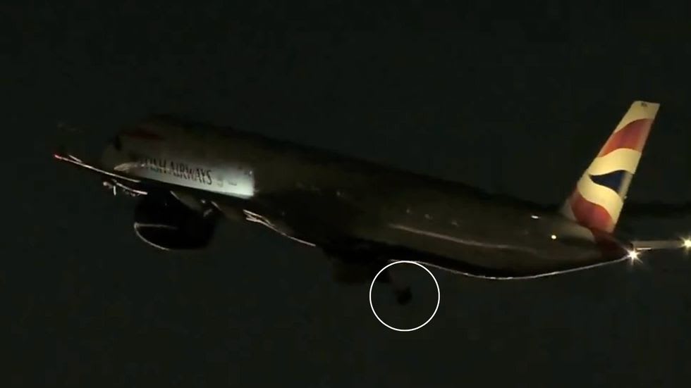 British Airways flight loses wheel during take-off before flying 5,000 ...