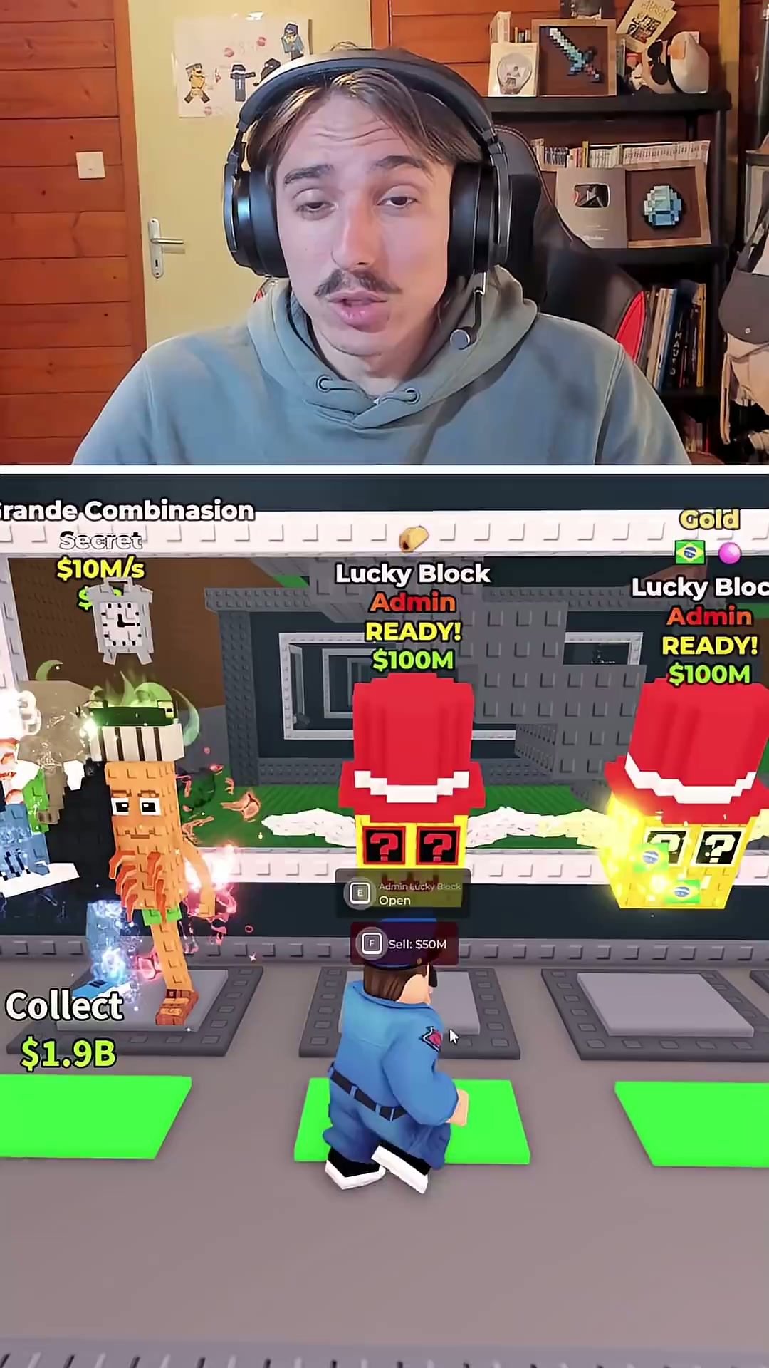 J'ouvre 5 ADMIN LUCKY BLOCK sur Steal a Brainrot! Partie 2 # ...