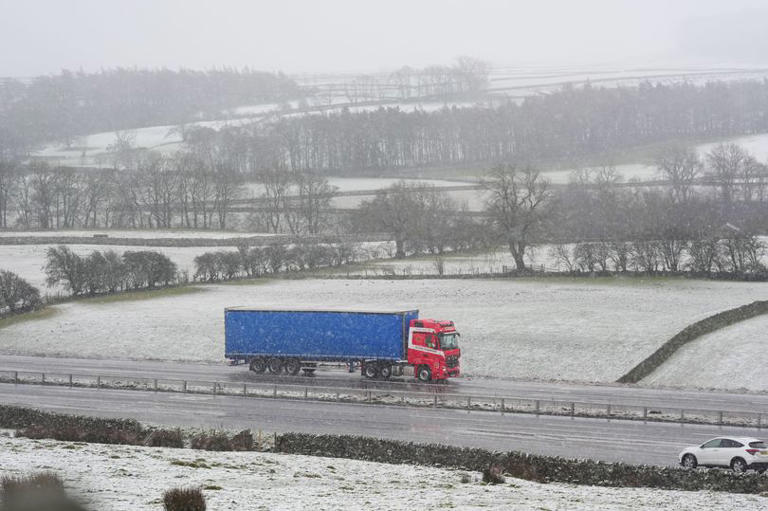 All the parts of England set for snow with 6cm falling over three counties