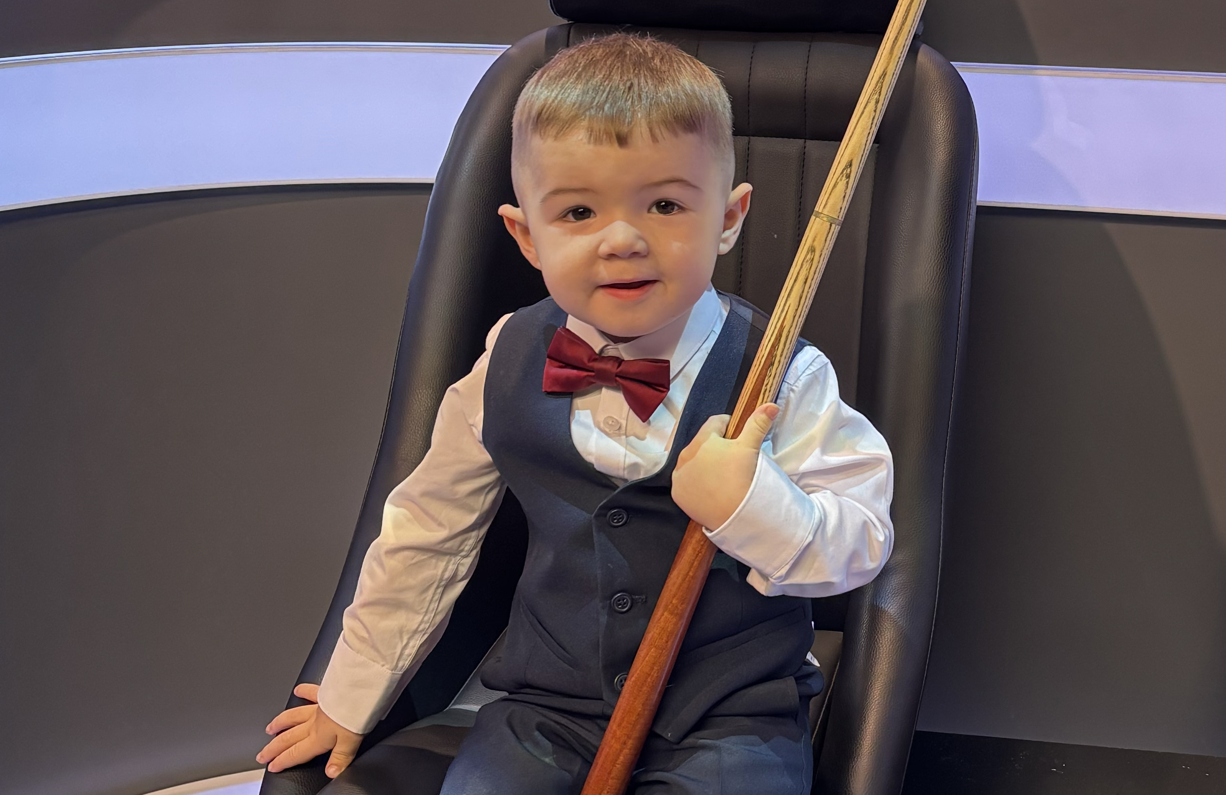 Right on cue: toddler recognized for mastery of trick shots