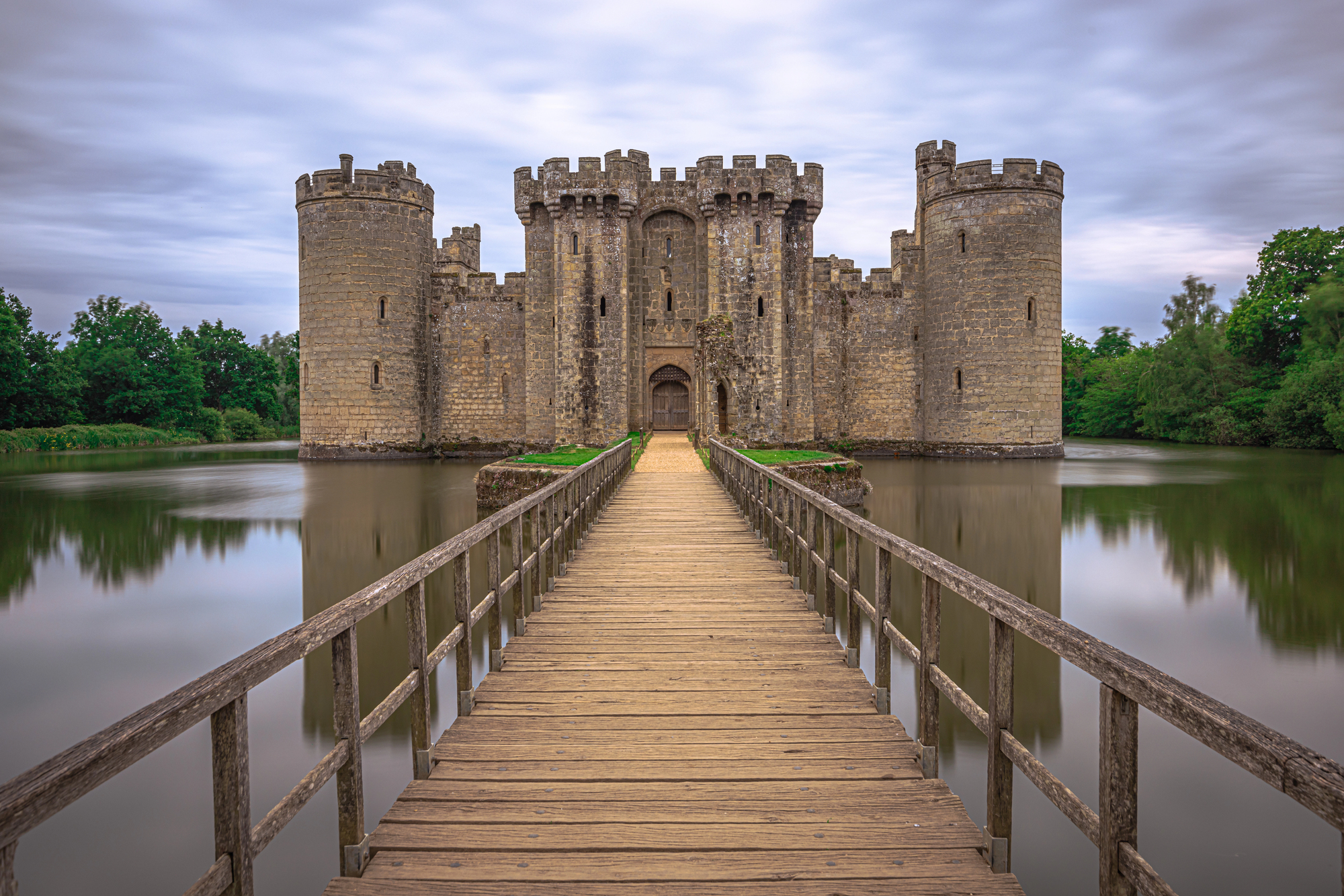 Castles that still have working moats