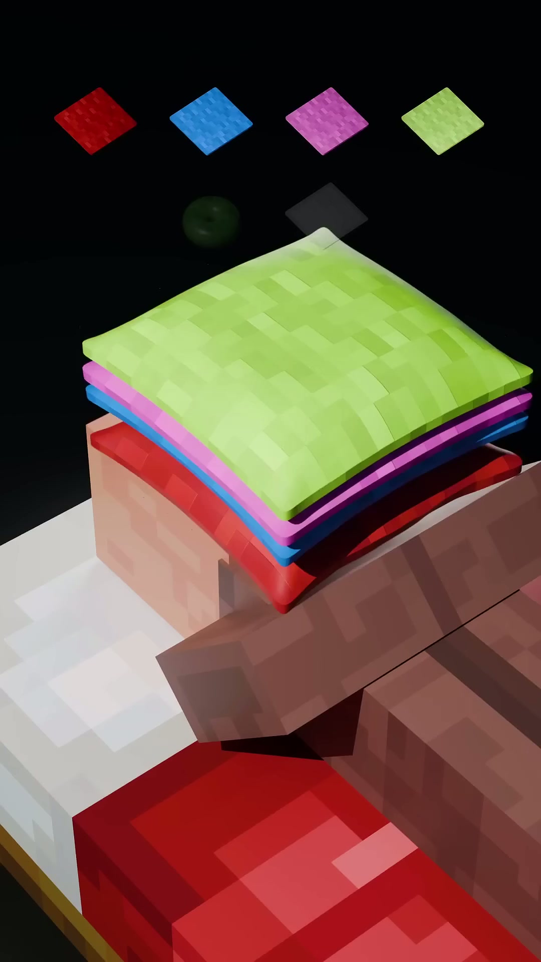 Satisfying Minecraft villager blowing cloth blender simulation!🩲🌬️