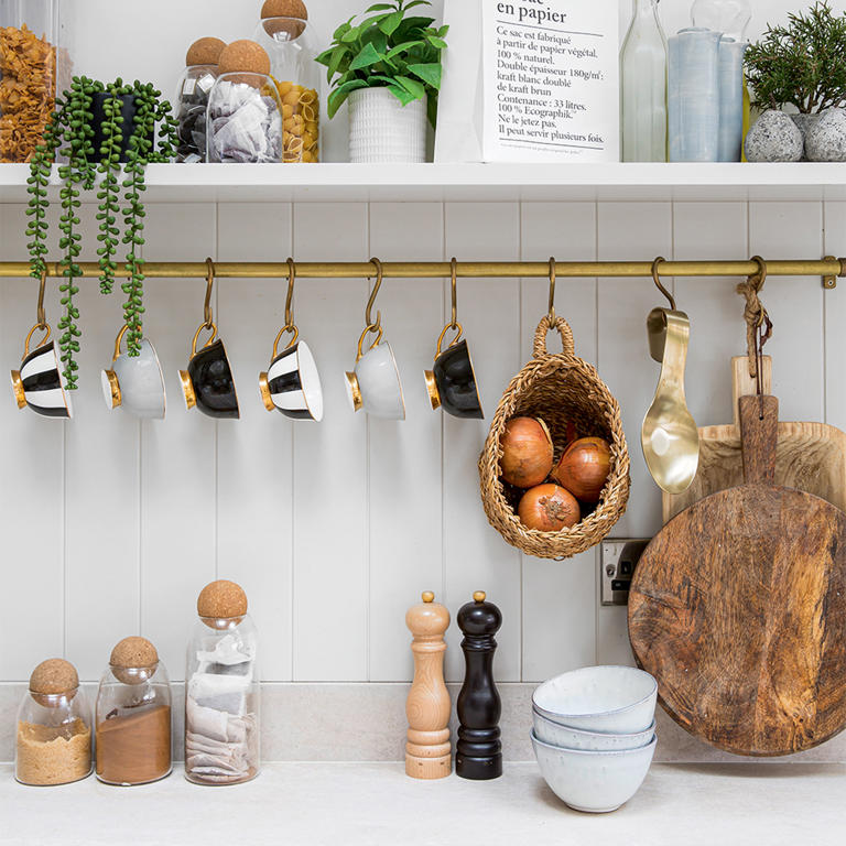 Prue Leith's wall of utensils is the star of her Cotswolds kitchen - it ...