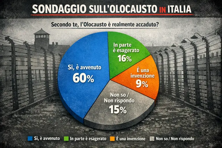 Sondaggio sull’olocausto: per il 14% degli italiani sulla Shoah si esagera