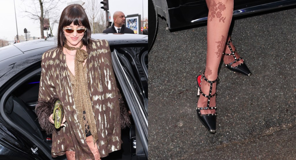 Dakota Johnson dresses up in Alessandro Michele's reinvented Rockstud ...