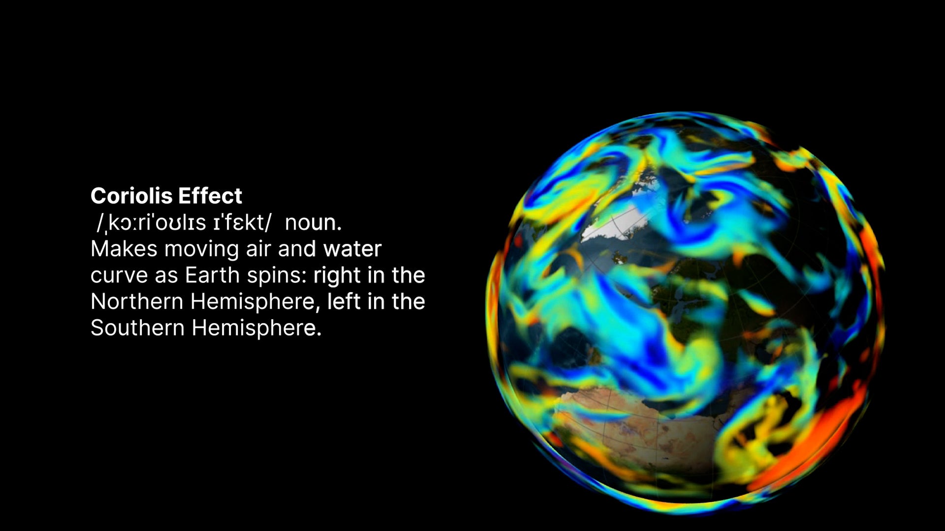 Why do ocean currents, storms spin? Coriolis effect