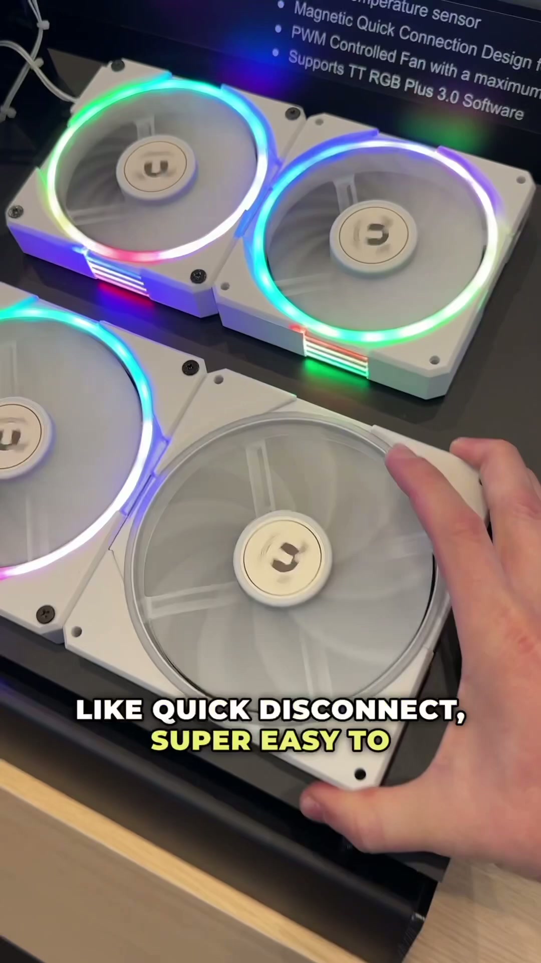 New Thermaltake RGB fans with a temperature sensor built in!