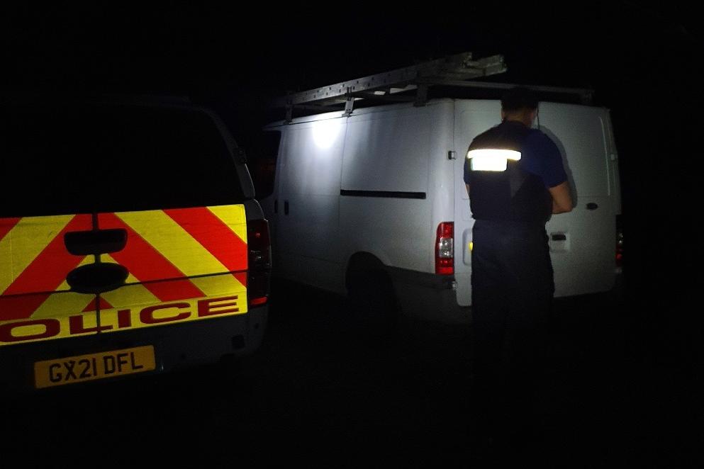 Lewes police find stolen vehicle 'lurking in the darkness' at back of ...