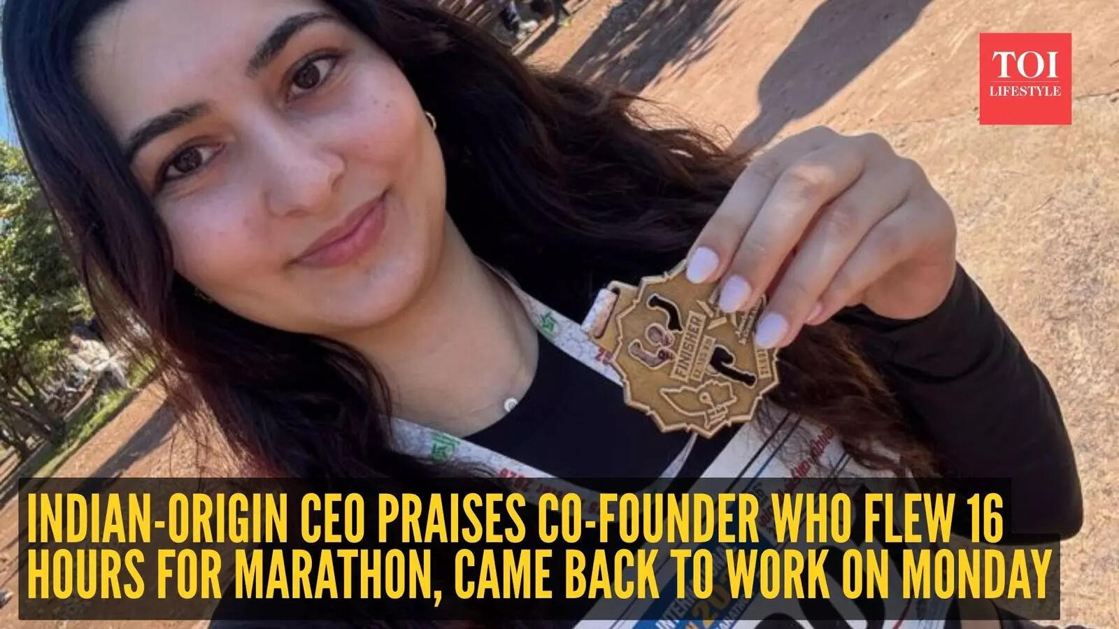 Indian-origin CEO praises co-founder who flew 16 hours for marathon ...