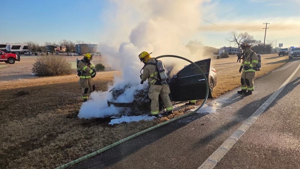 No injuries after car catches on fire in Fredericksburg