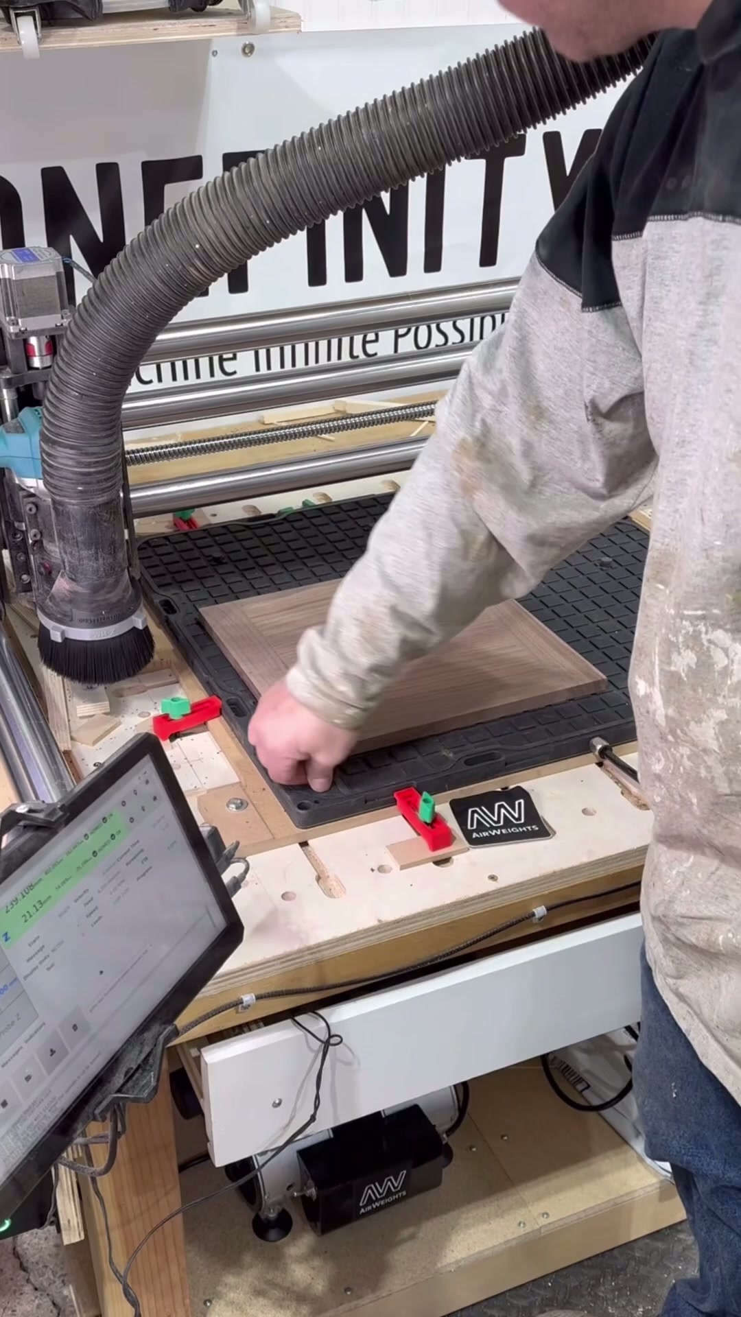AirWeights vacuum table for small CNC’s like the Onefinity #workshop # ...