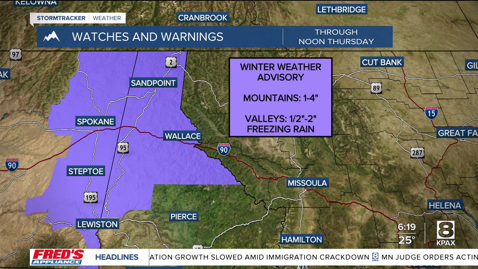 Weather forecast: Light wintry mix Wednesday