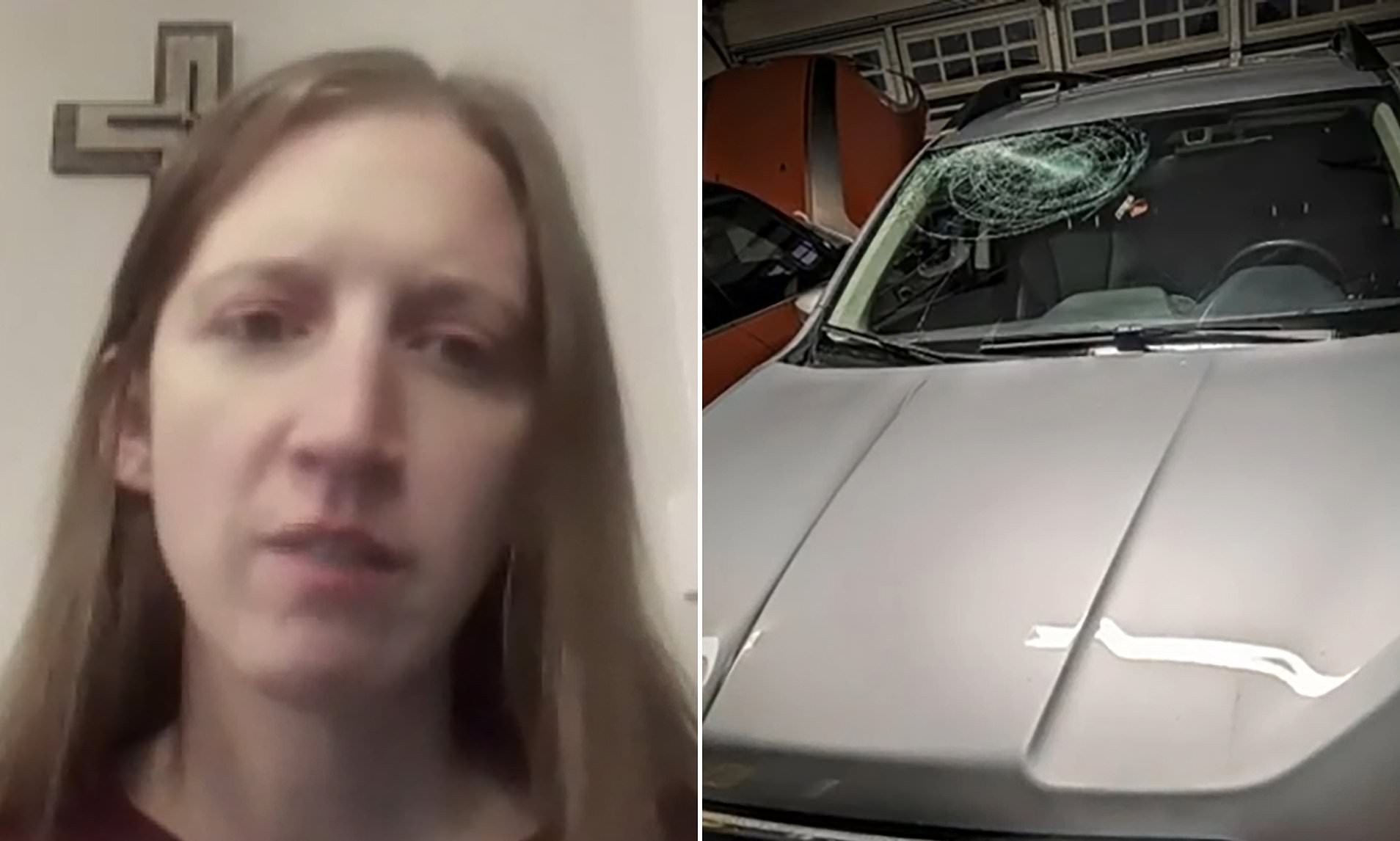 Mother narrowly escapes Final Destination 2-style death after ice flies ...