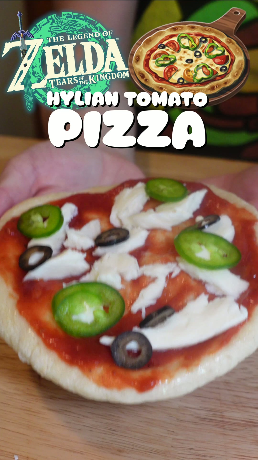 Hylian tomato pizza: A Zelda-inspired culinary quest! 🍅🍕 #shorts #zelda