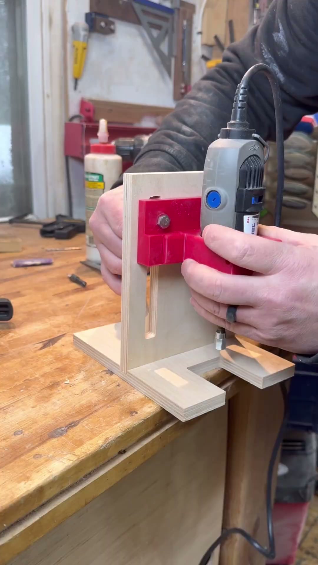 Jig for a Dremel tool to move around on a work piece #diy #tools # ...