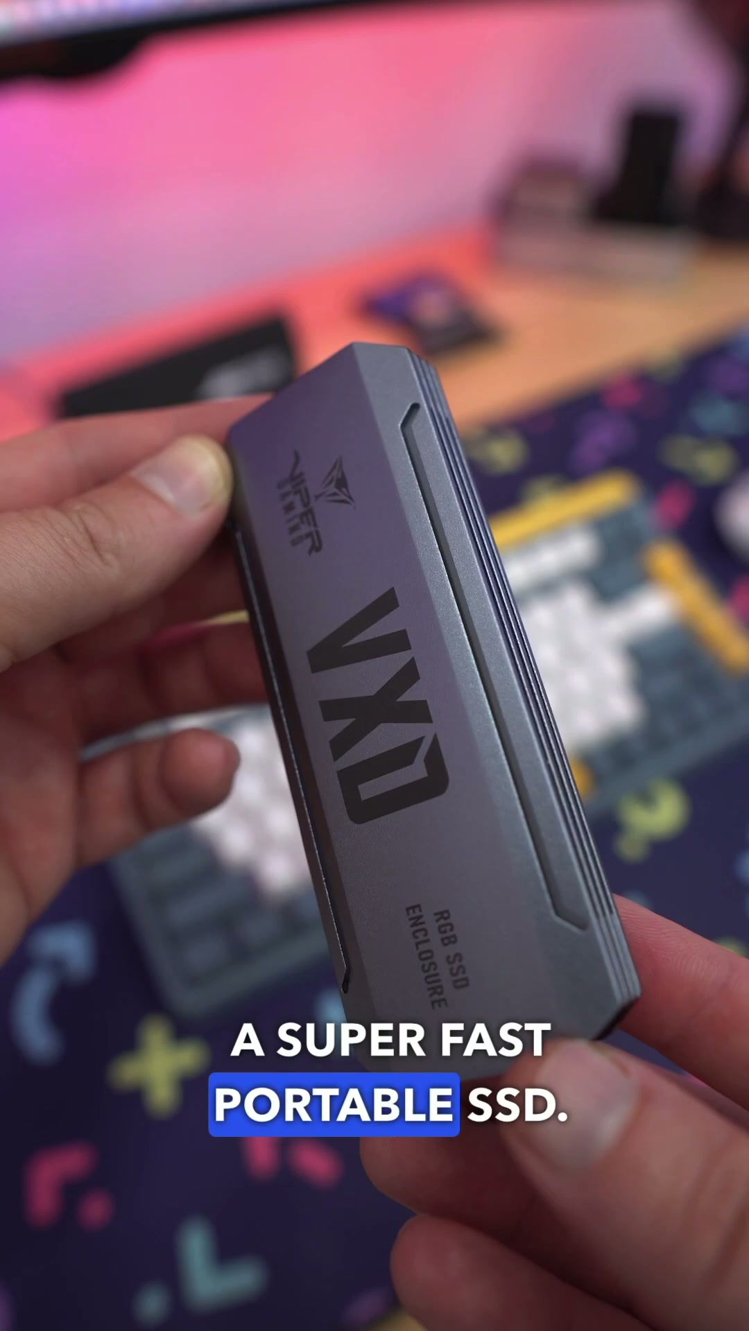 The Patriot Viper VXD M.2 SSD enclosure!