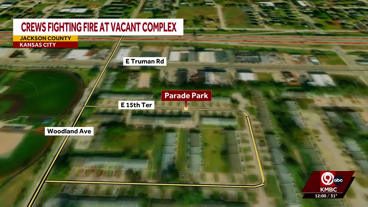 Kansas City crews battle fire at vacant Parade Park complex