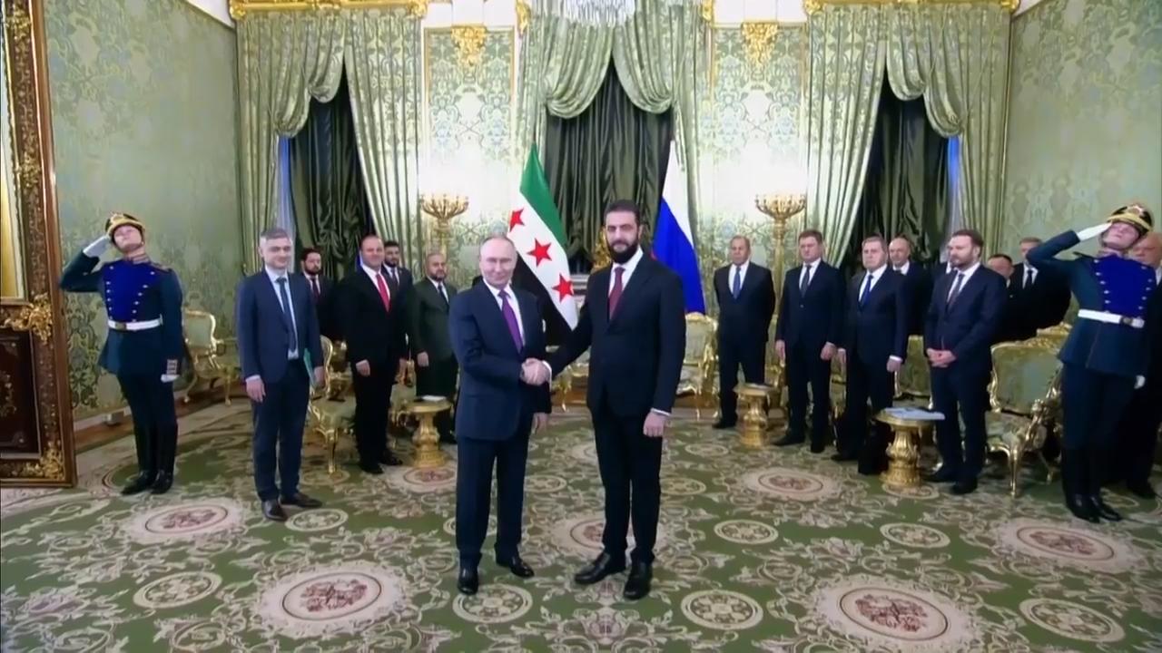 Syria's interim leader meets Putin in Moscow for talks