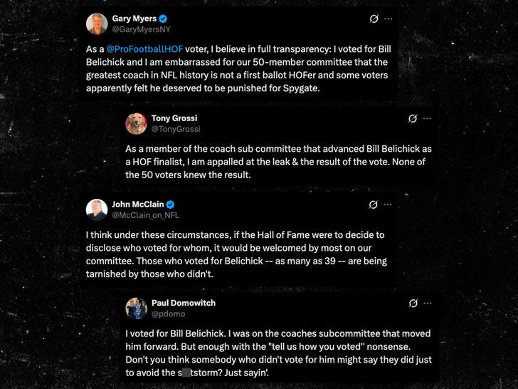 Pro Football Hall of Fame voters air out Bill Belichick ballots