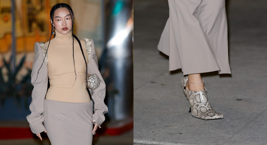 Audrey Nuna models an avant-garde take on the snakeskin trend with ...