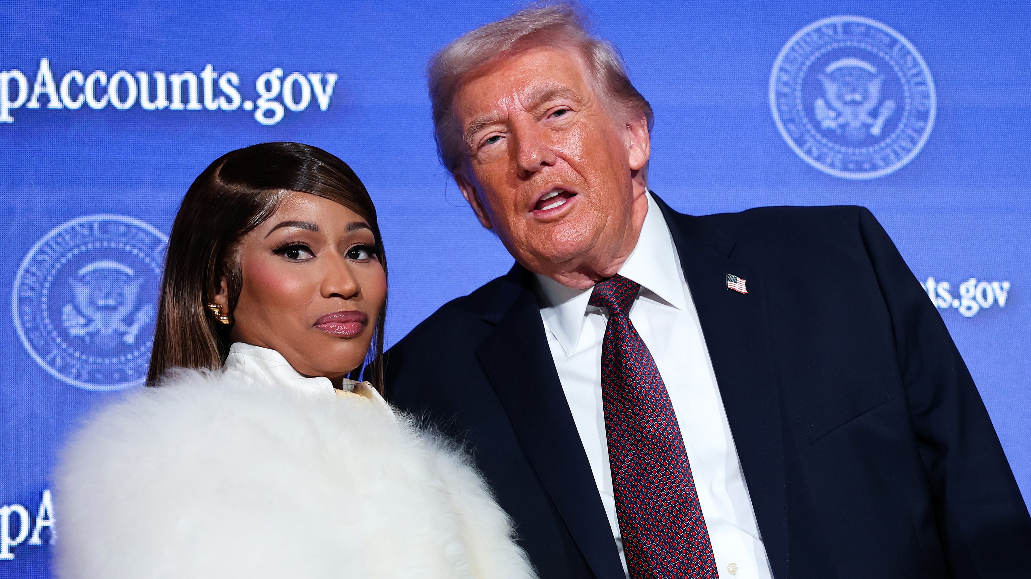 Trump risks new bruise in pic with Nicki Minaj’s wild nails