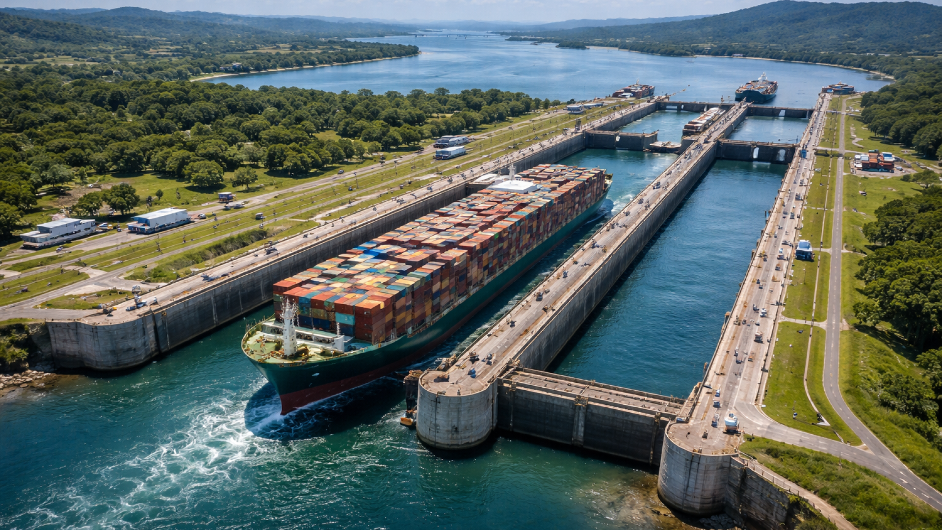 How the Panama Canal lifts massive ships using gravity, locks, and ...