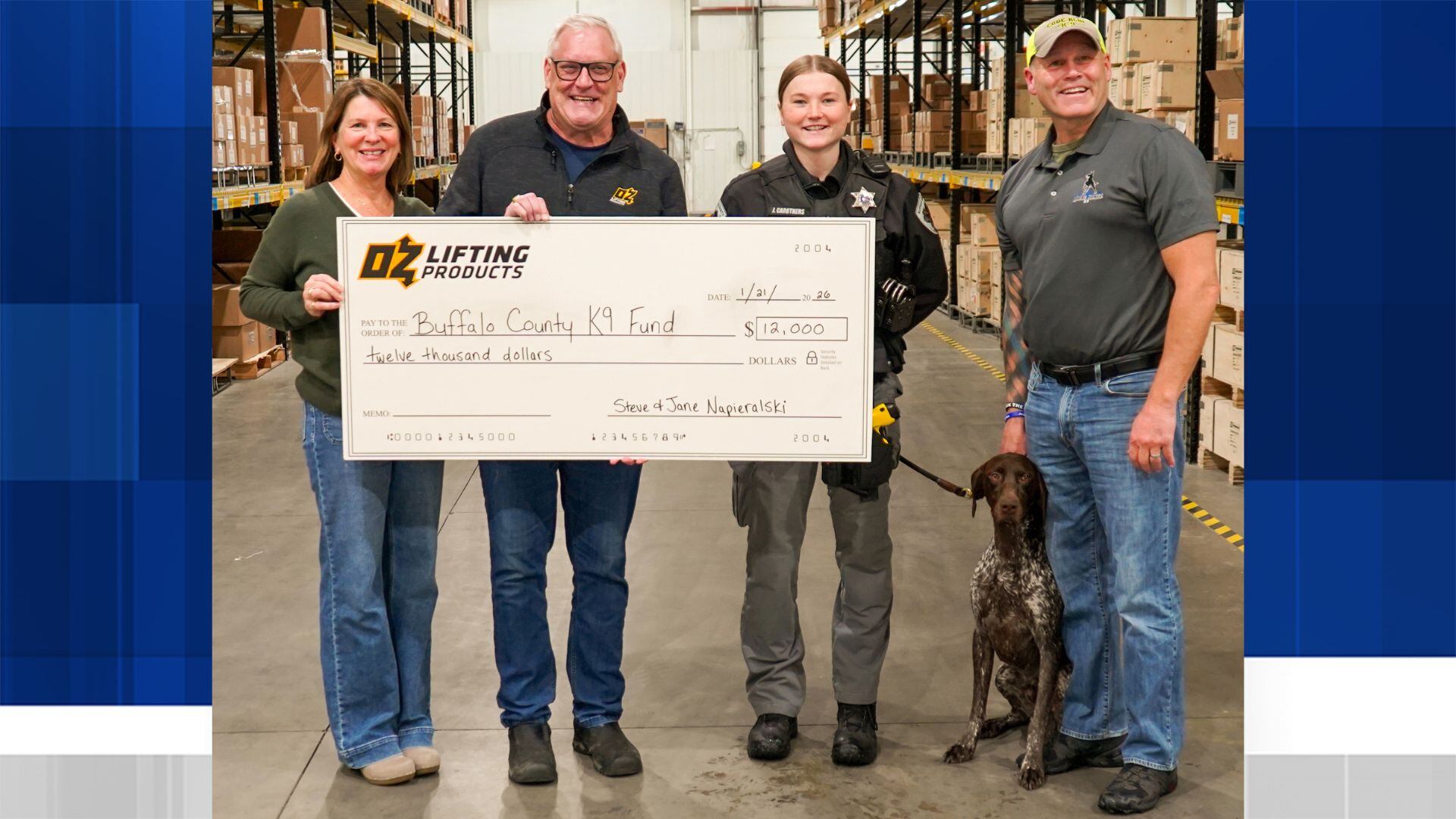 OZ Lifting continues K9 police dog program