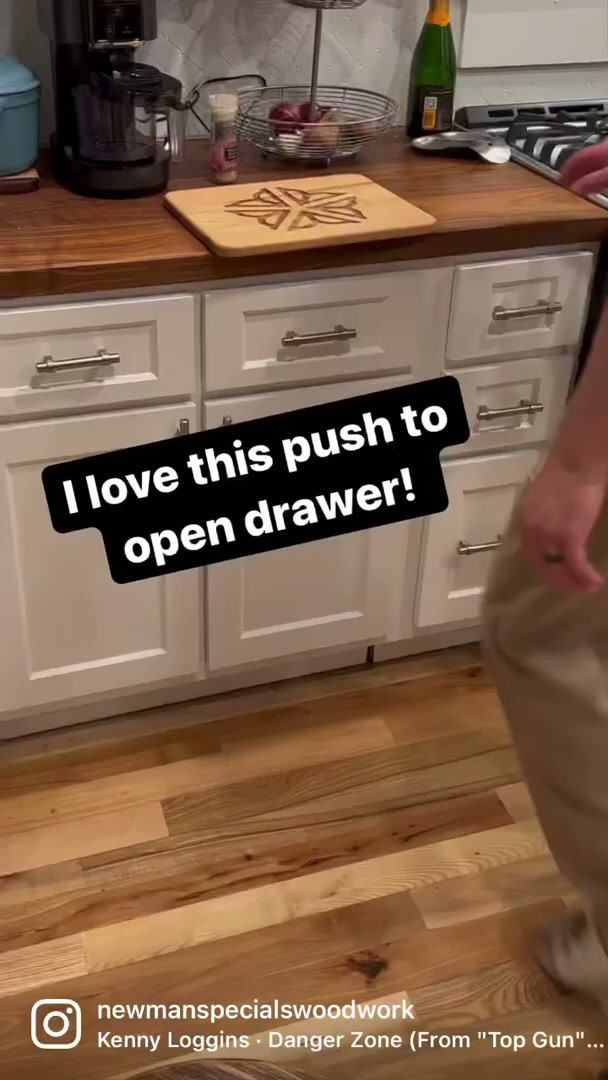 One of the space saving ideas I built into our kitchen remodel #remodel ...