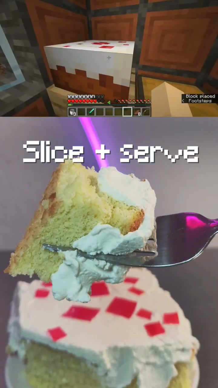 Cake, Minecraft style #shorts #minecraft #minecraftshorts