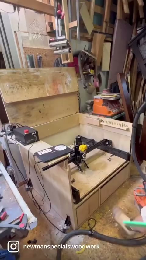 CNC enclosure for my small woodshop #cnc #woodworking #workshop #woodworker