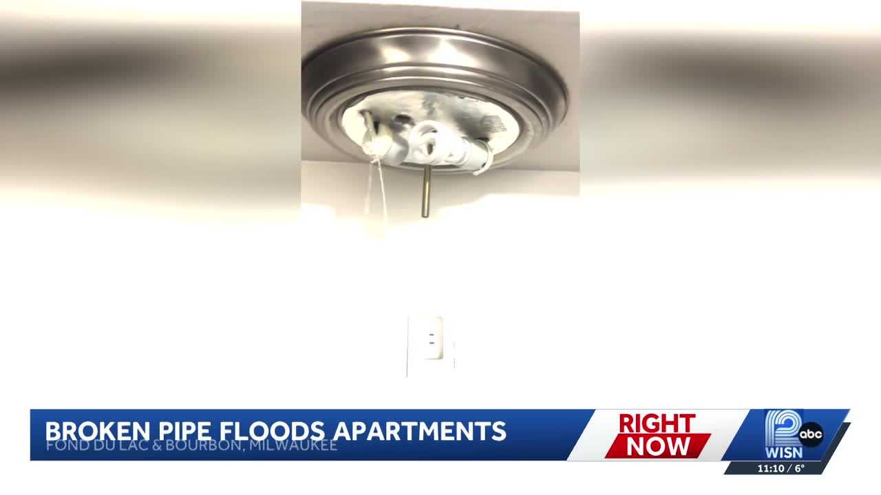 Overnight water leak forces Milwaukee apartment residents to relocate