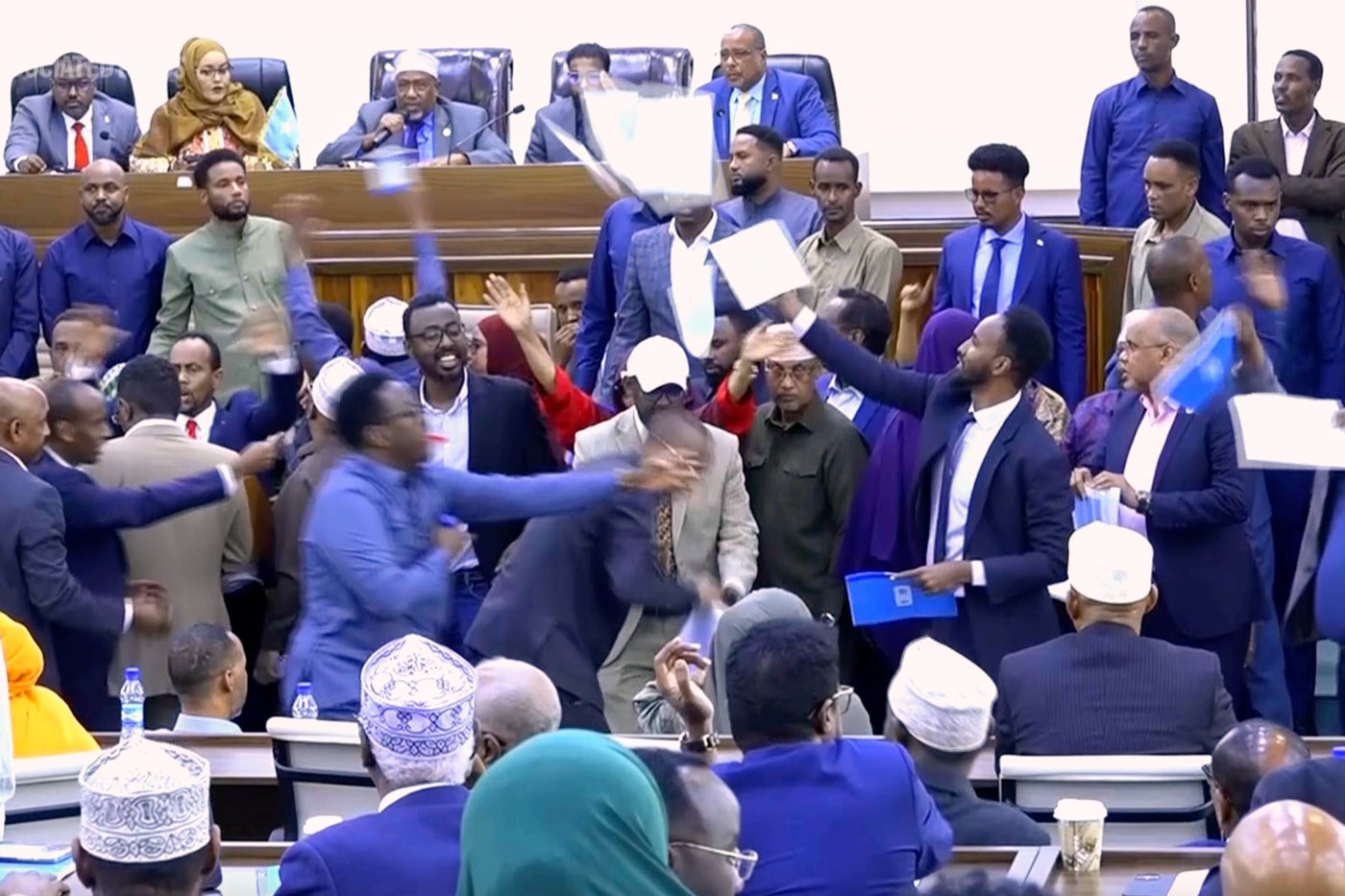 Chaos erupts in Somalia's parliament over proposed constitutional ...