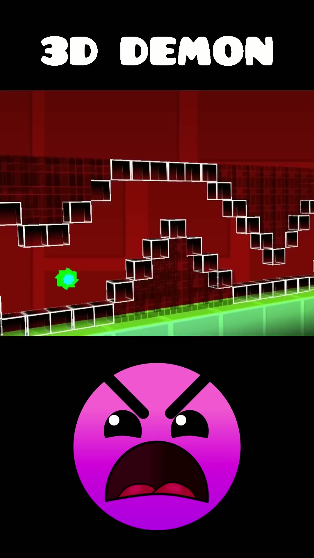 This 3D demon is a nightmare #geometrydash #gd