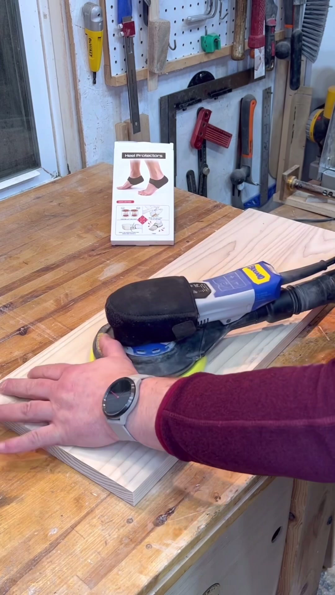 Simple method to relieve strain from paddle switch sanders #woodworker ...