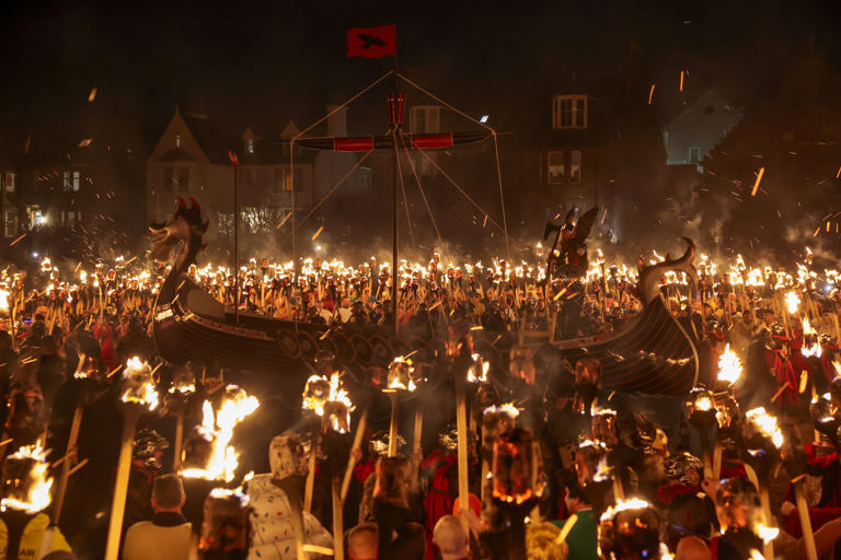 Photos: A Viking fire festival in Scotland