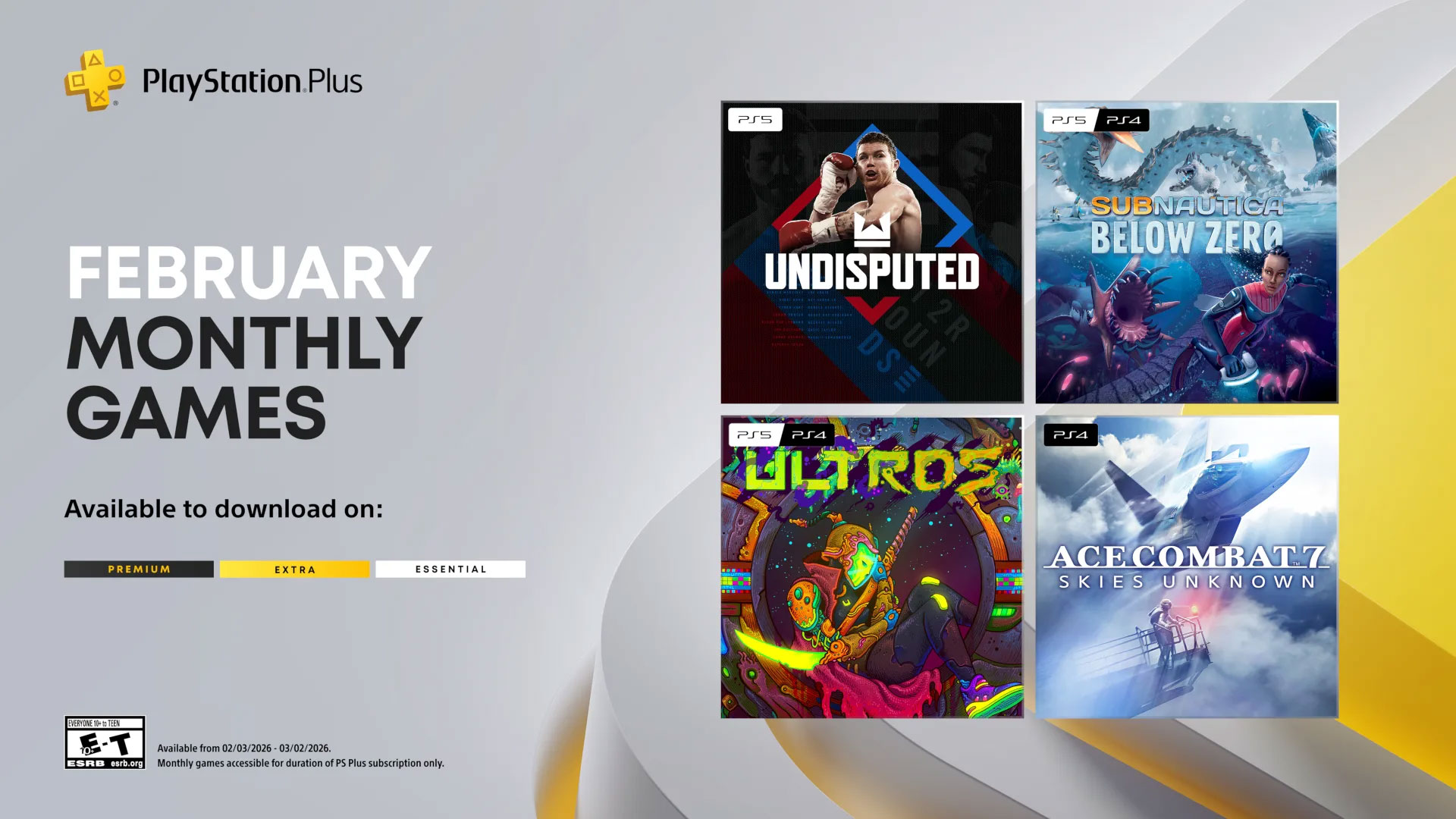PlayStation Plus monthly games for February 2026