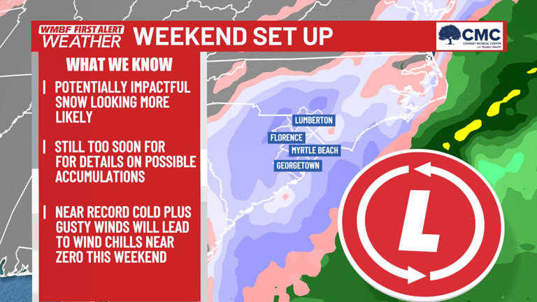 First alert weather days issued for weekend snow potential and ...