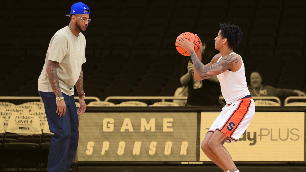 Carmelo Anthony recalls confronting his son for giving away his signed ...