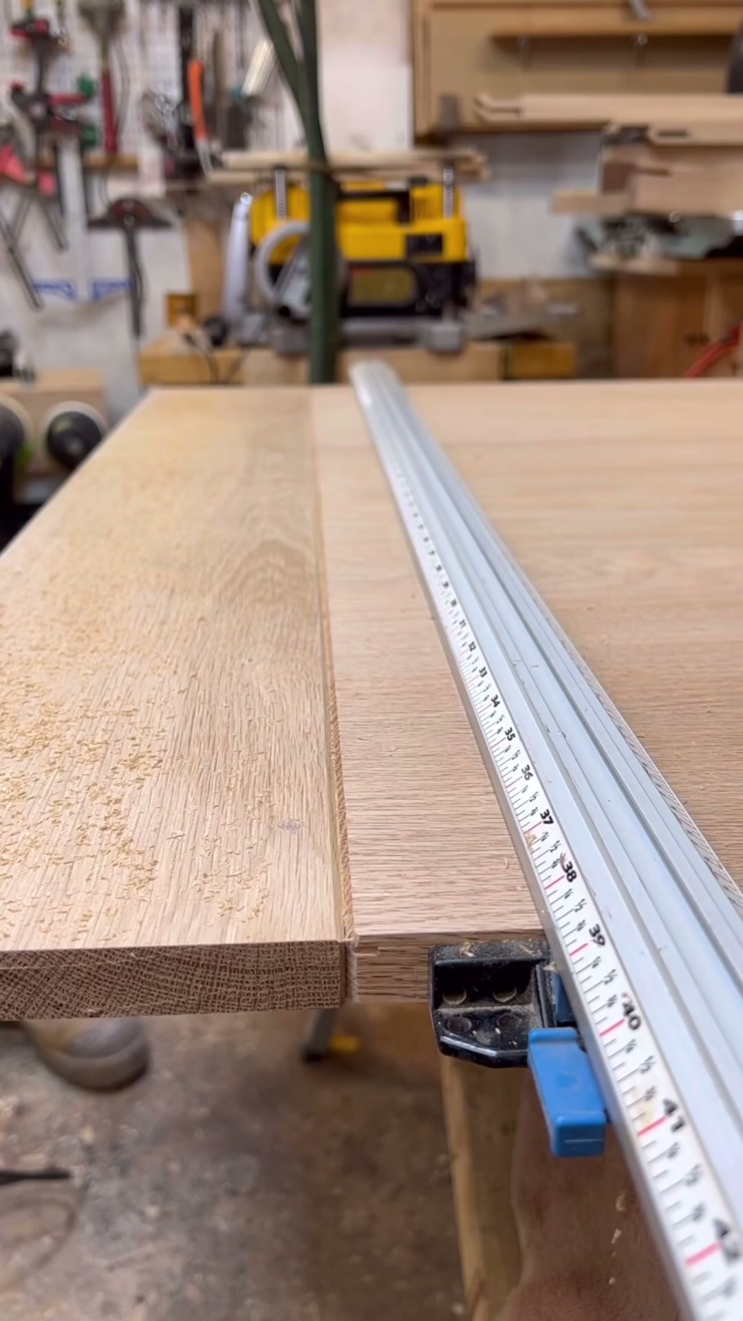 Adding a chamfer to a breadboard end and body of a table with a V-bit # ...