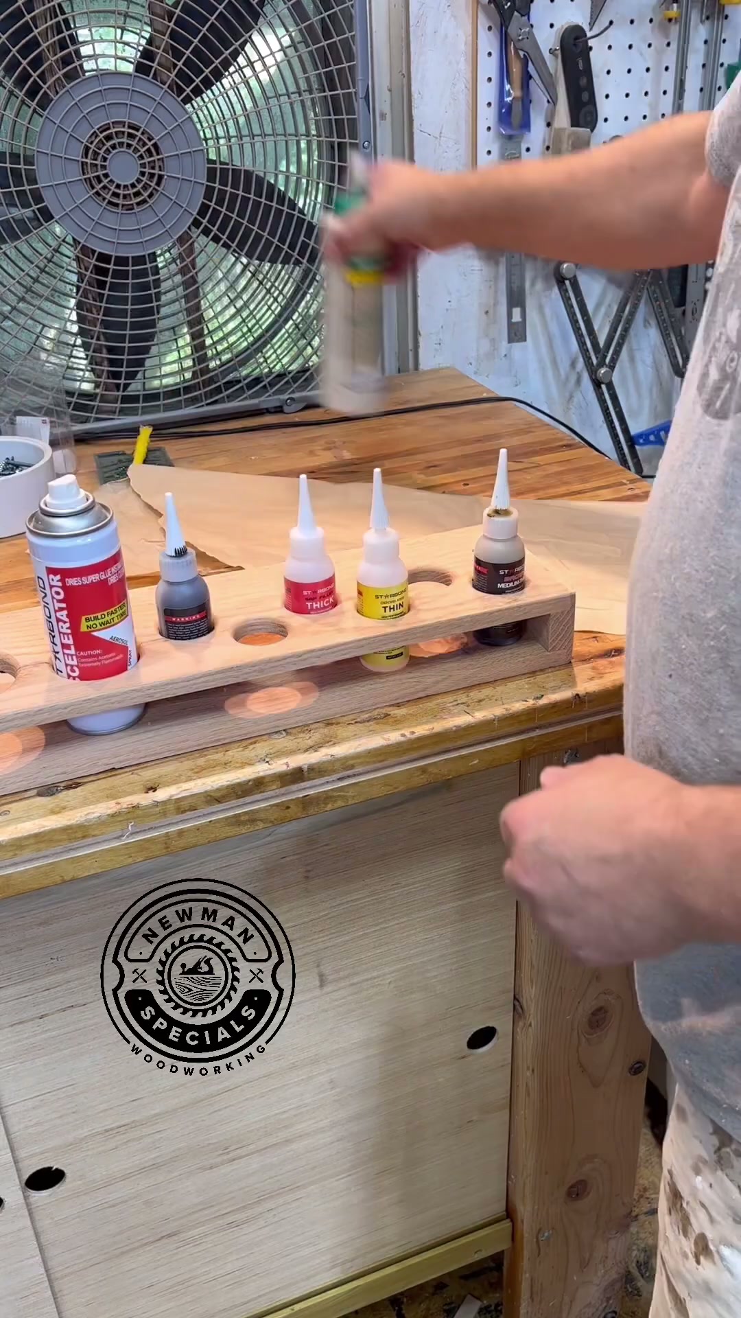 Glue organizer for the wood shop with a special trick #woodwork #tools ...