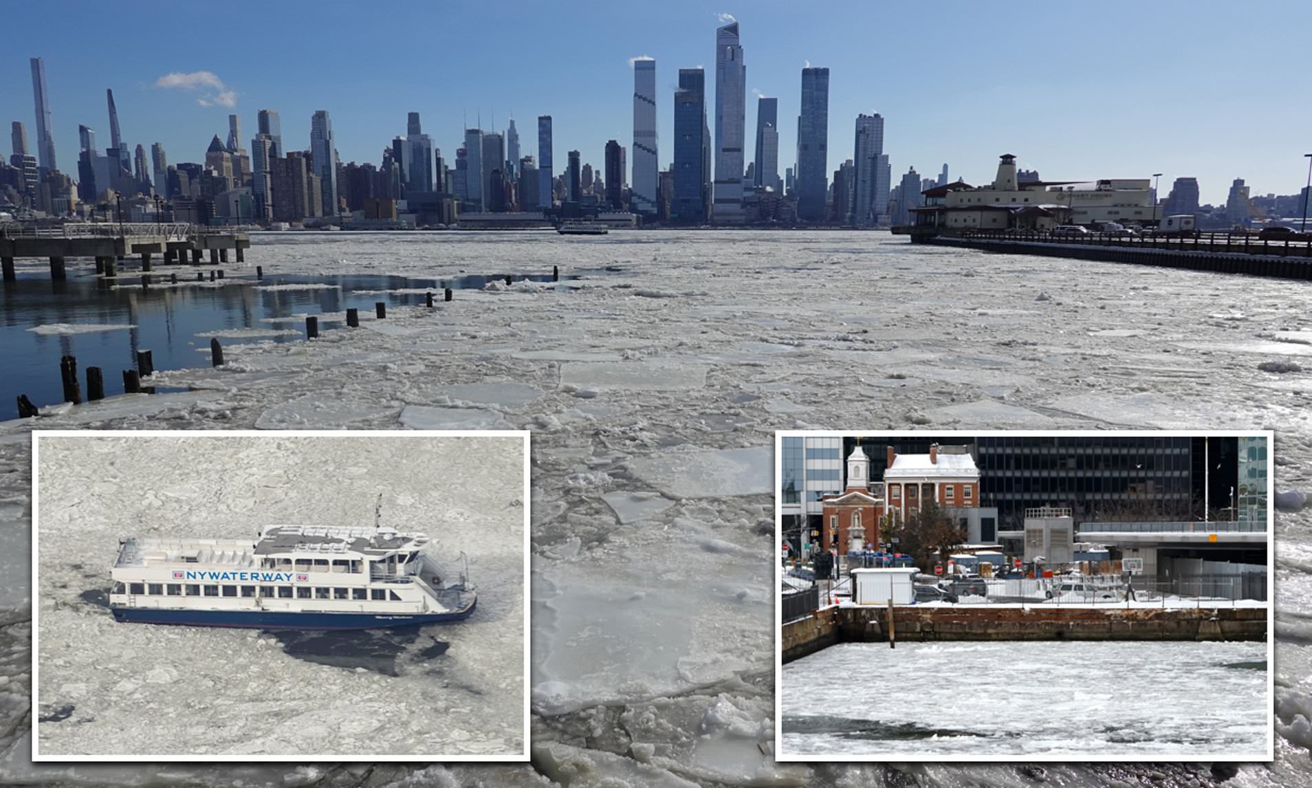 NYC suspends commuter ferries as Hudson and East River begin to freeze over