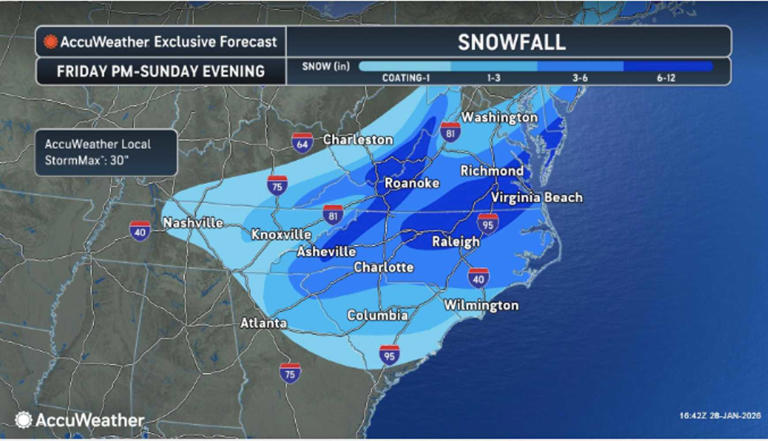 First snowfall projections released for next winter storm taking aim at ...