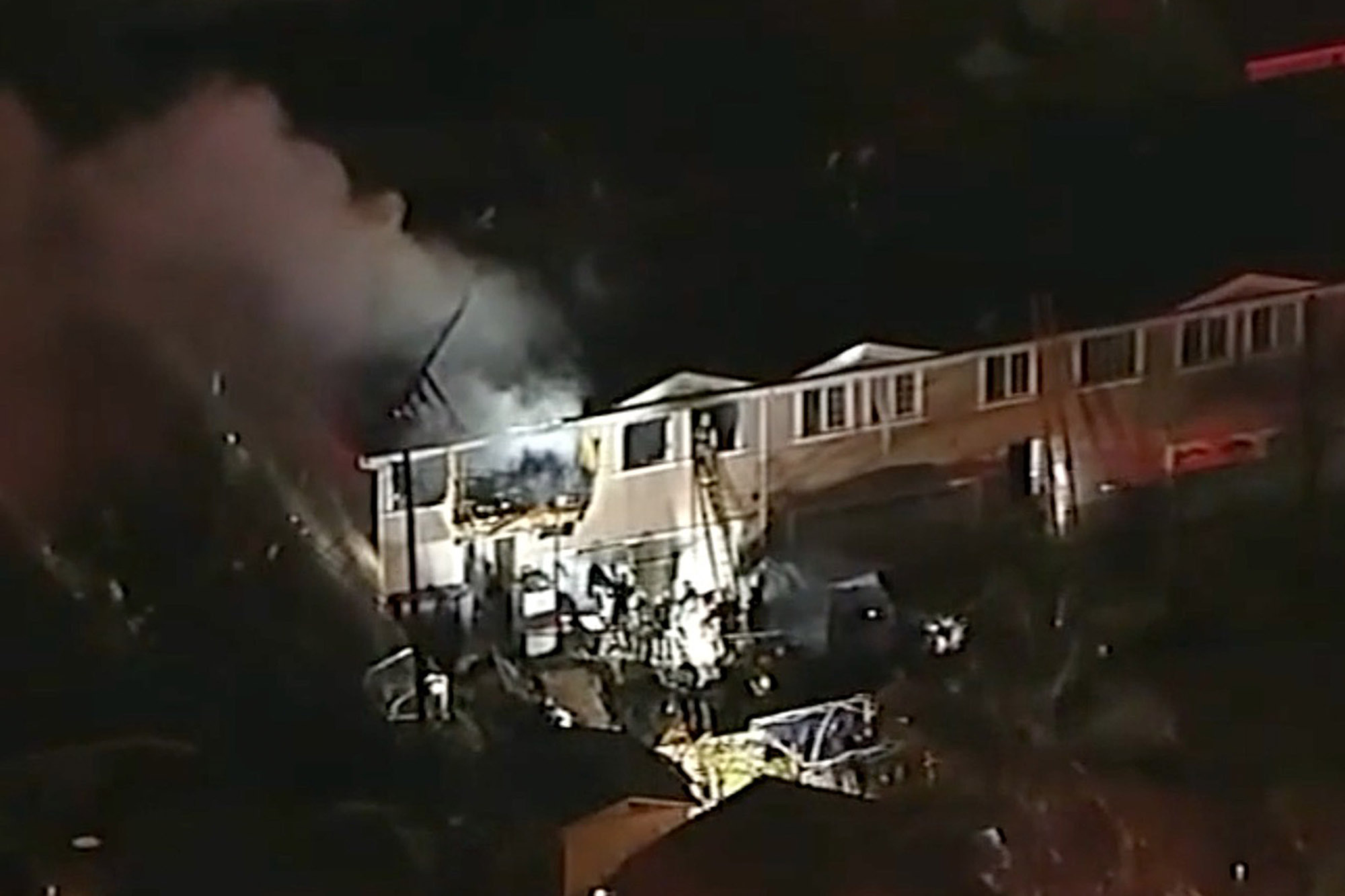 Victim found dead after blast ripped through LA apartment building as ...