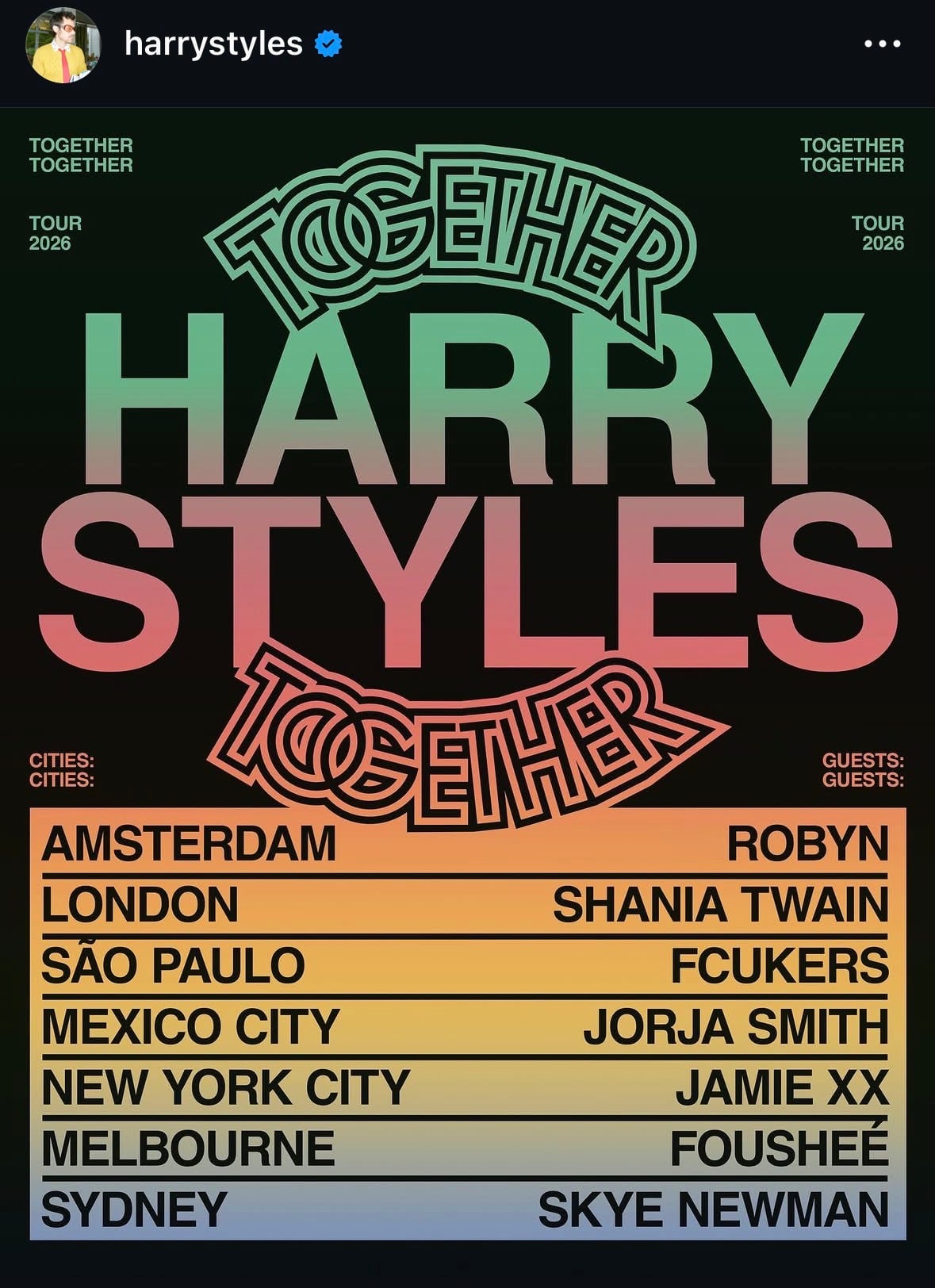 Is Harry Styles making enough tour stops?