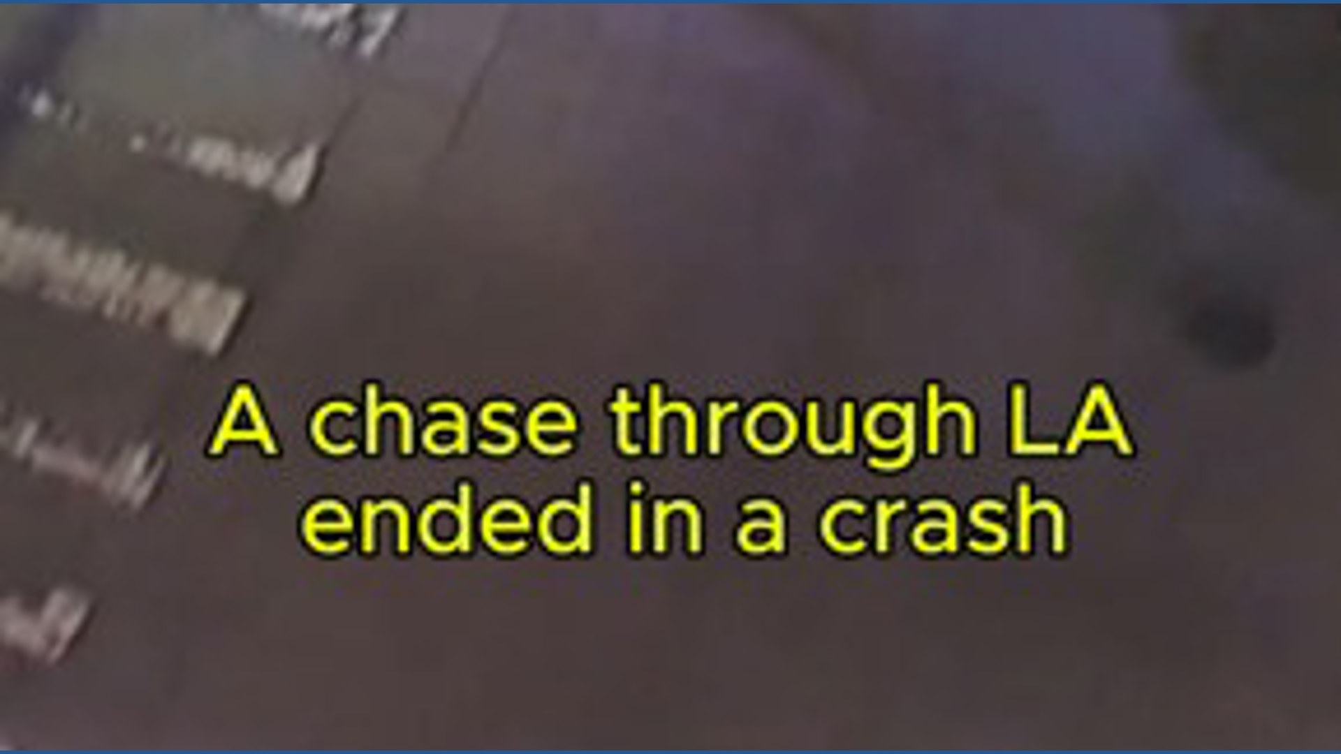 Chase with burglary suspects in LA ends in crash