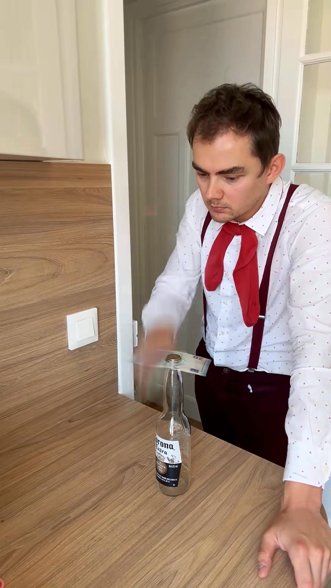 I just broke this bottle with my bare hand! #physics #trick #magic # ...