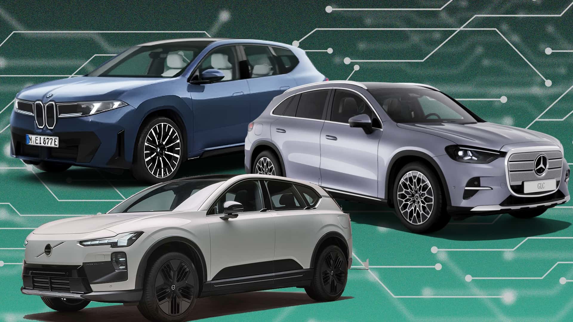 Here’s how the Volvo EX60 stacks up against the BMW iX3 and Mercedes GLC EV