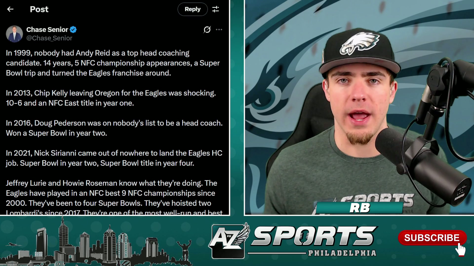 The real reason the Eagles have not hired an offensive coordinator yet