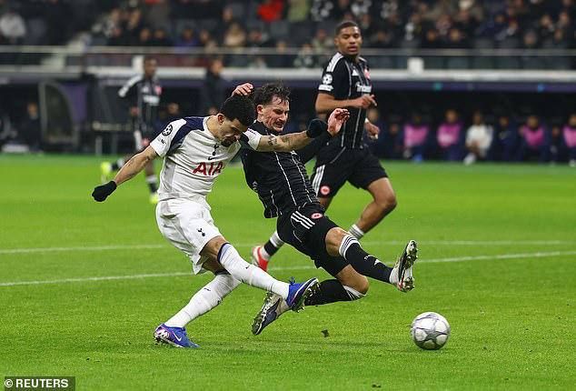Frankfurt 0-2 Tottenham: Kolo Muani goes from hard shoulder to fast ...