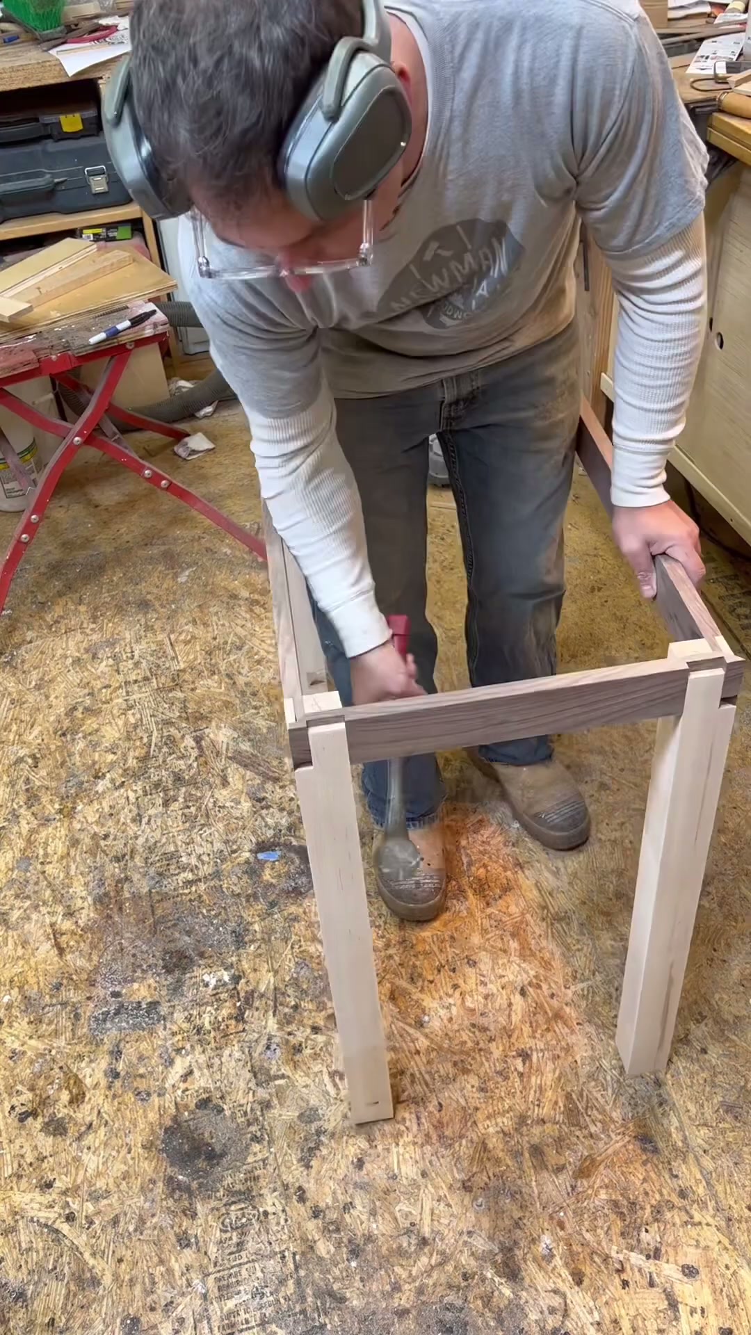 Making this no-name joint #woodwork #tool #joinery